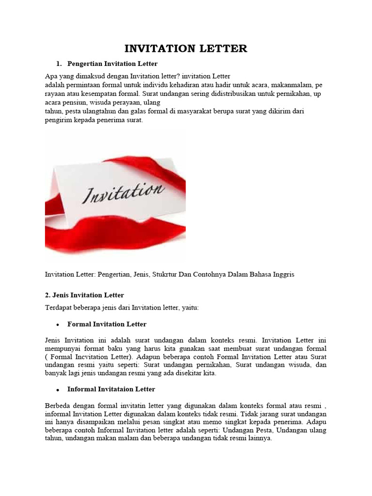 Invitation Letter | PDF