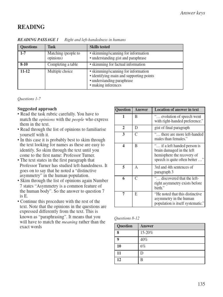 Ans 2 | PDF | Handedness | Speed Reading