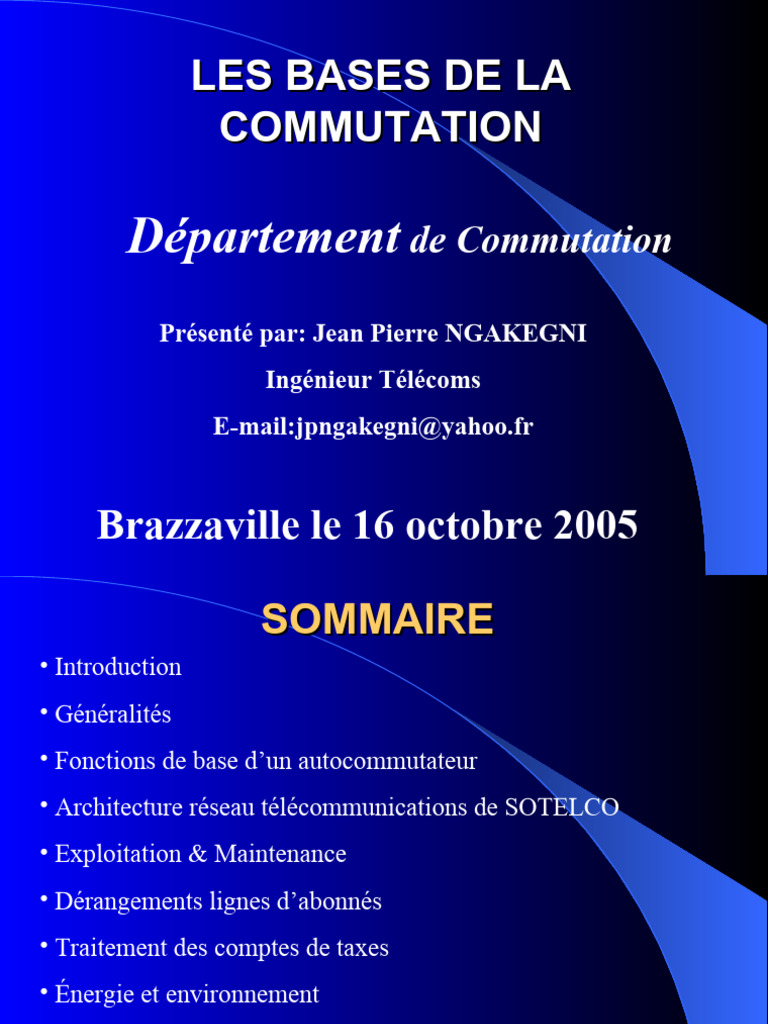 Bases de Commutation | PDF | Commutateur téléphonique | Ingénierie informatique