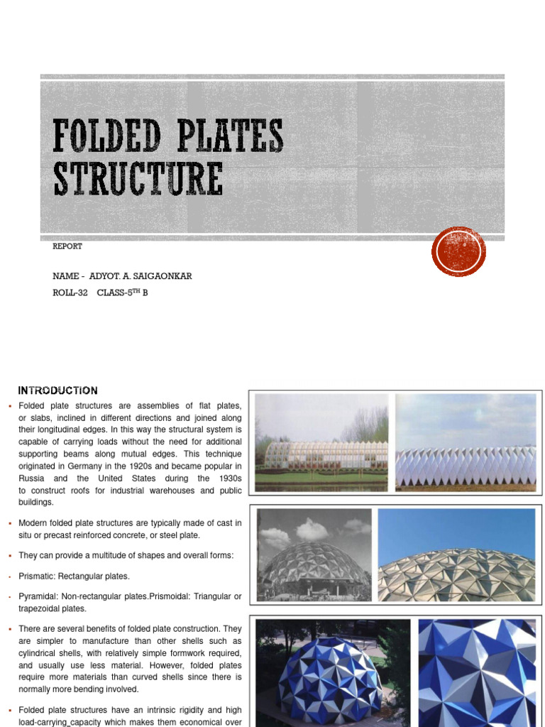 Types and Applications of Folded Plates | PDF