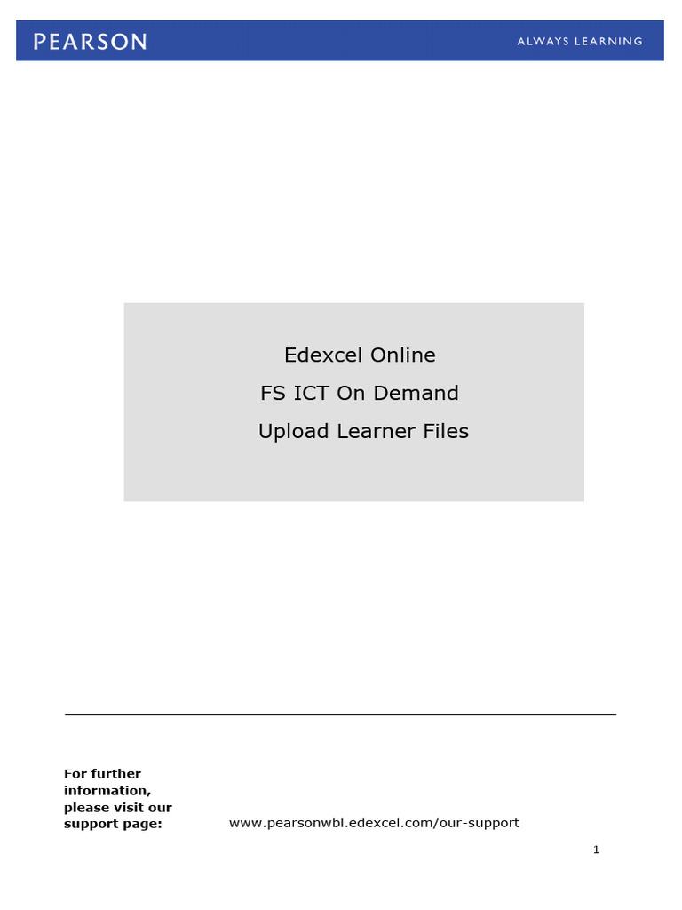 EOL User Guide Upload Learner Files FS ICT On Demand | PDF | Http ...
