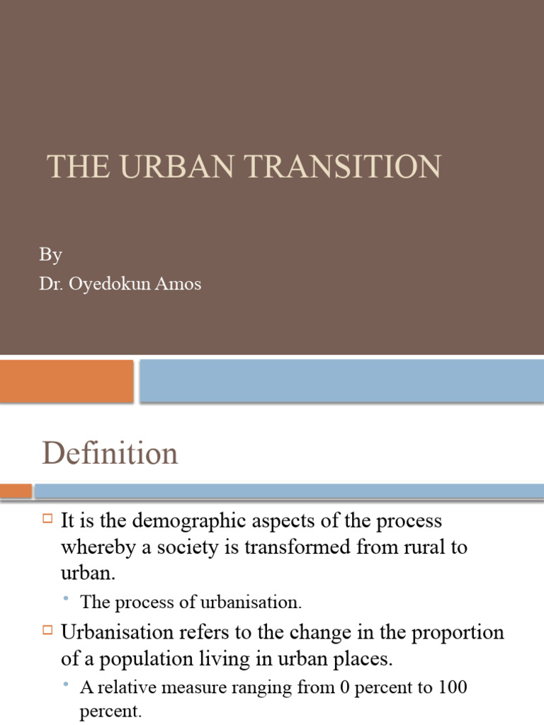 The Urban Transition | PDF | Urbanization | Industrial Revolution