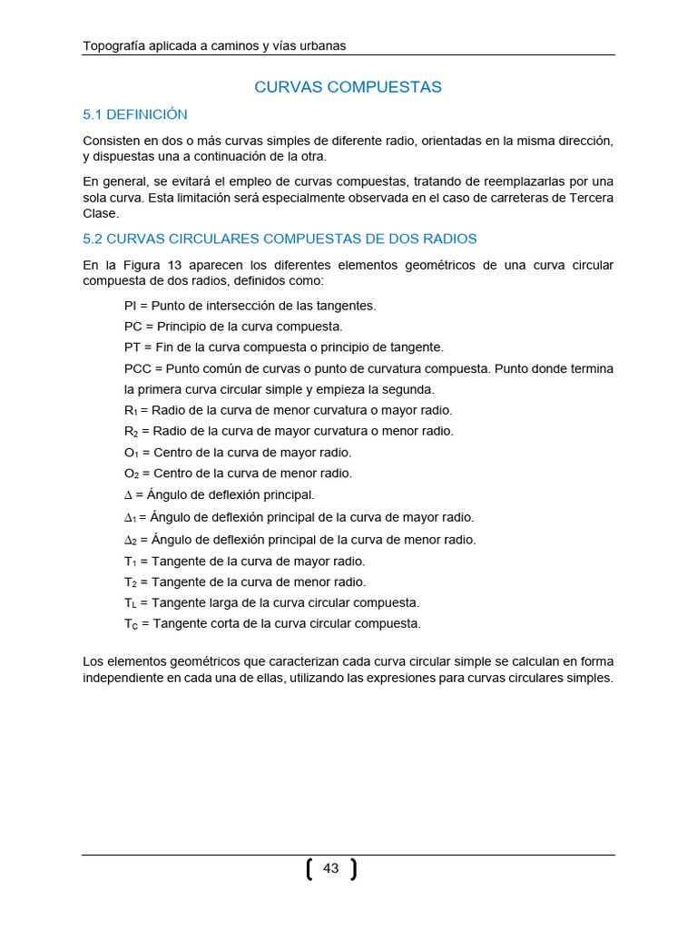 Curvas Compuestas | PDF | Curva | Tangente