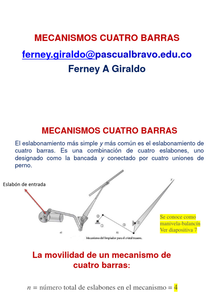 04 Mecanismos 4 Barras | PDF | Oscilación