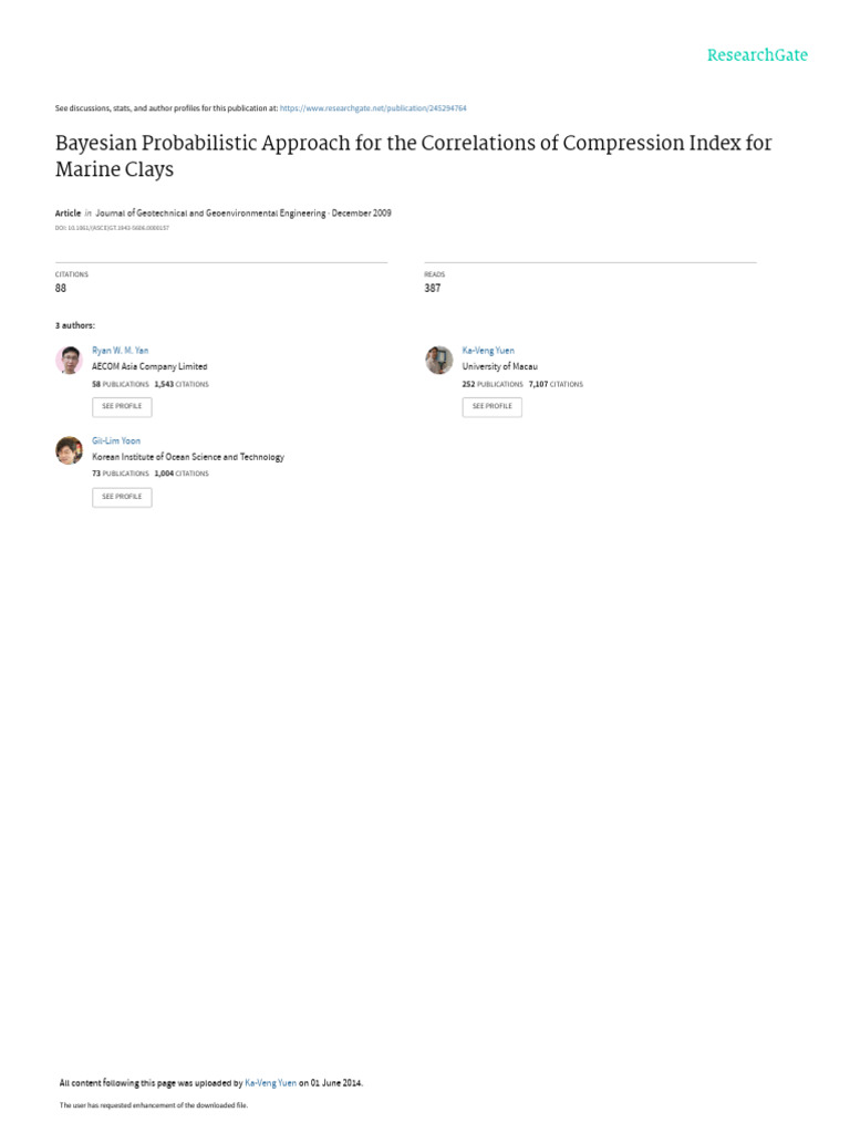 Bayesian Probabilistic Approach For The Correlations of Compression ... Bayesian Probabilistic Approach For The Correlations of Compression ...