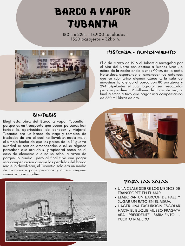 Barco A Vapor Tubantia | PDF