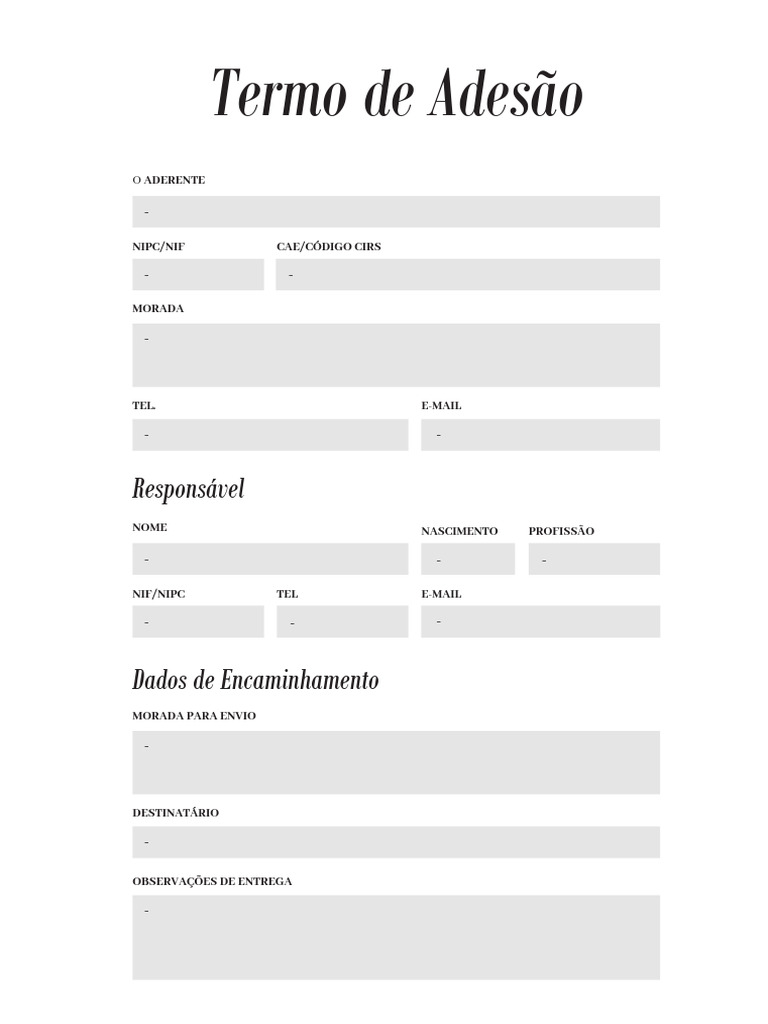 Modelo Termo de Adesao | PDF | Finanças e Administração de Capital ...