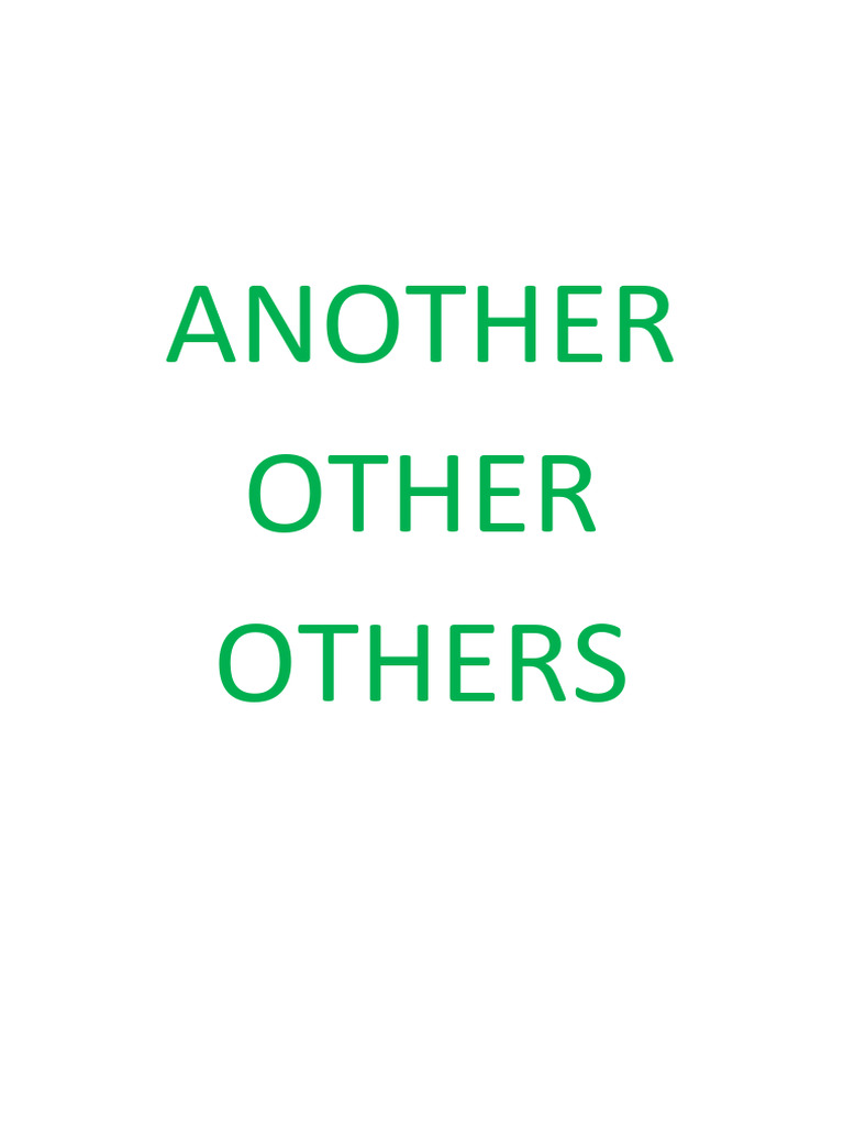Another Other Others | PDF