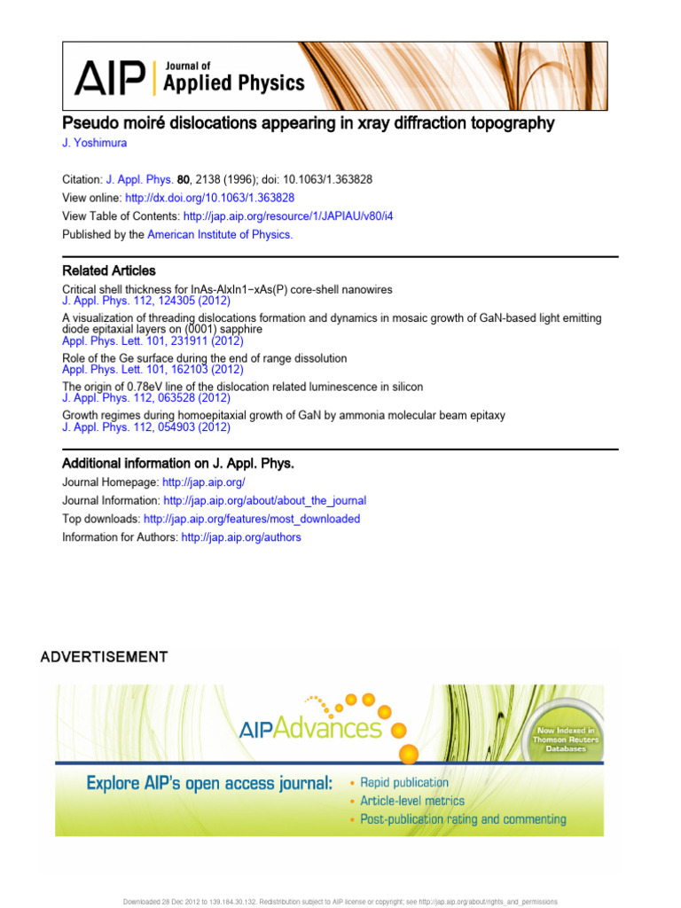 Yoshimura 1996 | PDF | X Ray Crystallography | X Ray