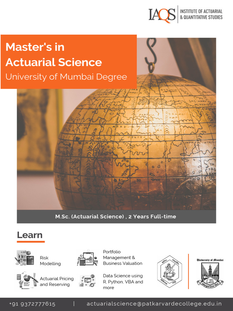 M.sc. in Actuarial Science and Quantitative Finance | PDF | Actuarial Science | Actuary