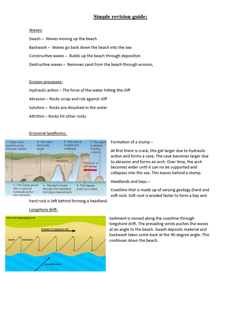 Coasts - Revision Guide | PDF | Beach | Erosion