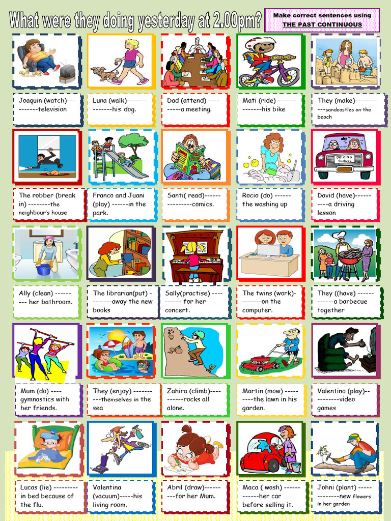 Past Continuous What Were You Doing y | PDF