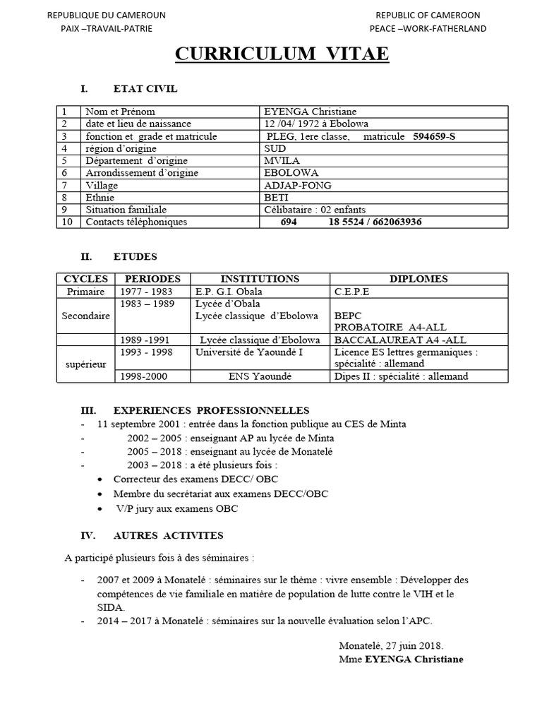 Curriculum Vita1 | PDF