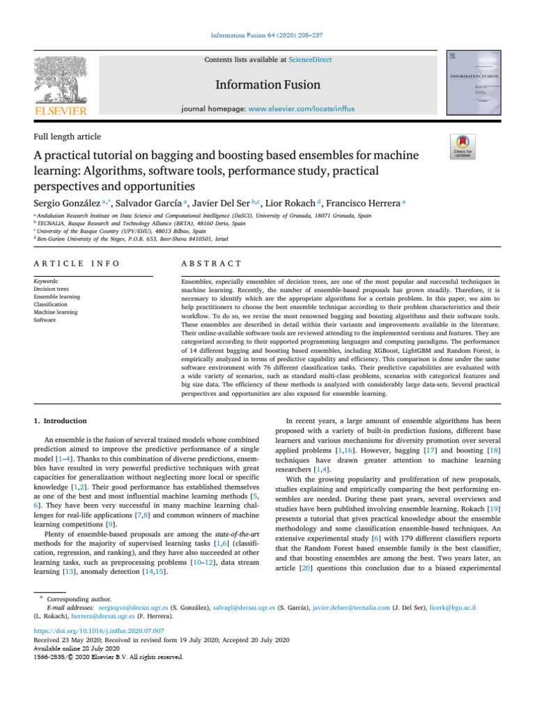 Bagging And Boosting Pdf Statistical Classification Algorithms And Data Structures