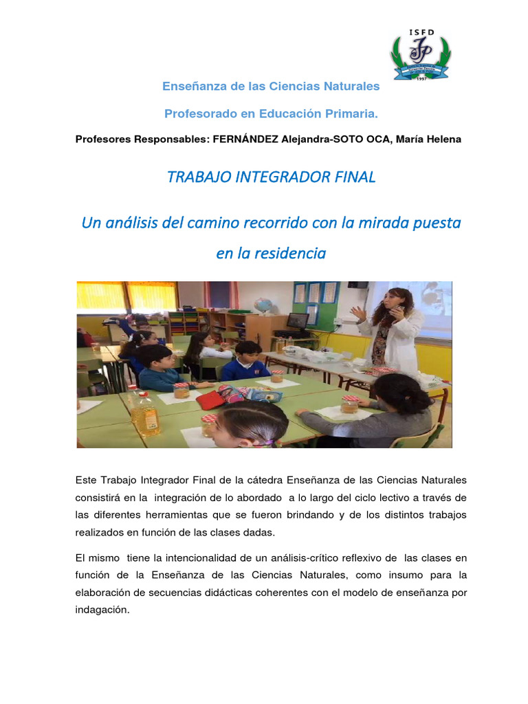 Propuesta de Trabajo-tif-convertido 1 | PDF | Enseñando | Maestros