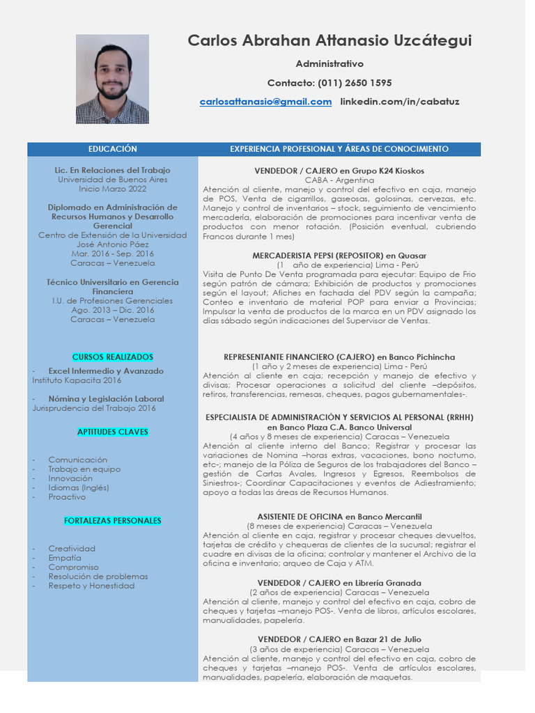 Curriculum Marzo 2022 | PDF | Bancos | Economias