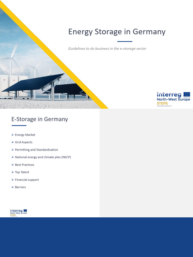 Energy Storage in Germany | PDF | Rechargeable Battery | Electrical Grid