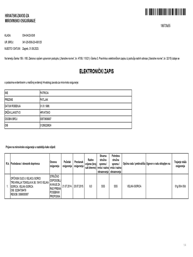 Elektronicki Zapis | PDF