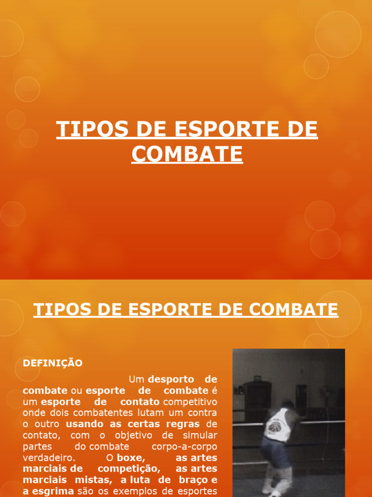 Tipos de Esportes de Combate | PDF | Esportes | Esportes de combate