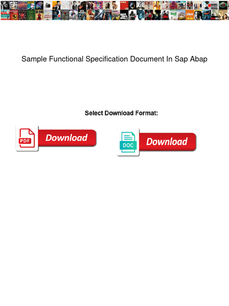 Example Functional Specification Document In Sap Abap Pdf Specification Technical Standard