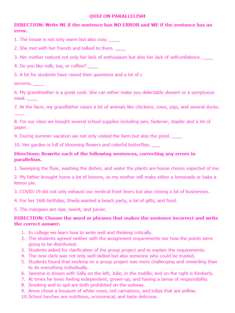 Quiz On Parallelism | PDF