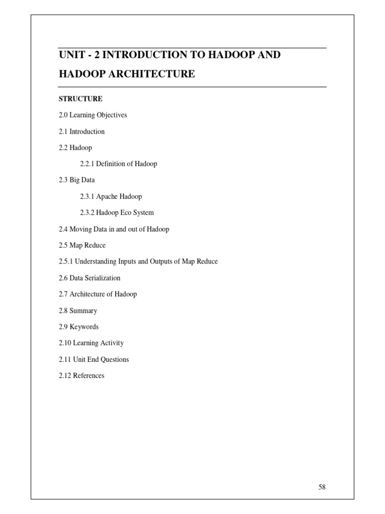 Unit 2 | PDF | Apache Hadoop | Apache Spark