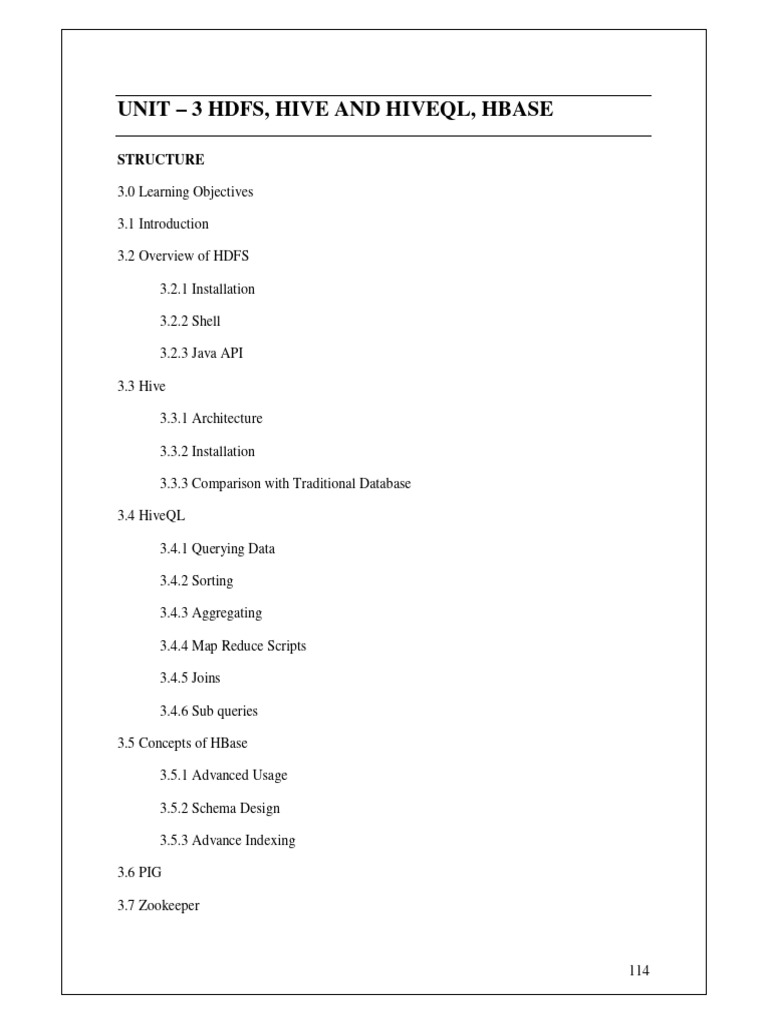 Unit 3 | Download Free PDF | Apache Hadoop | Databases