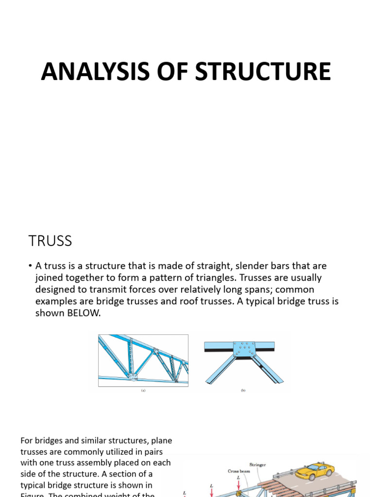 Lec Analysis of Structure 2023 | PDF | Truss | Mechanical Engineering Lec Analysis of Structure 2023 | PDF | Truss | Mechanical Engineering