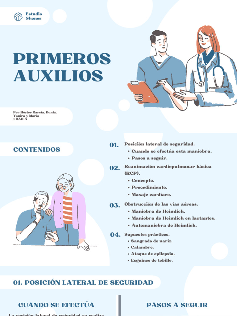 Primeros Auxilios | PDF | Reanimación cardiopulmonar | Enfermedades y trastornos
