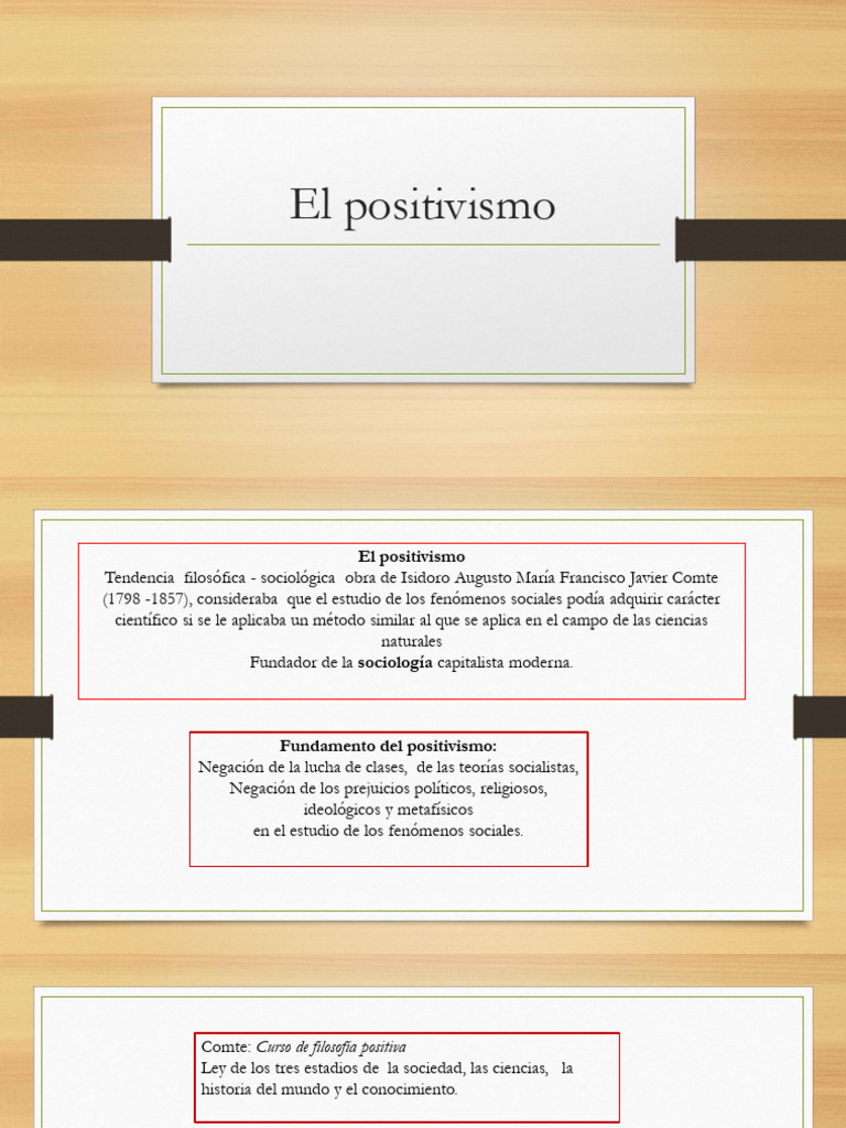 El Positivismo | PDF