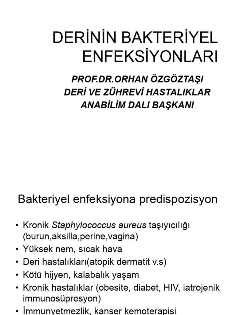 Derinin Bakteriyel Enfeksiyonları | PDF