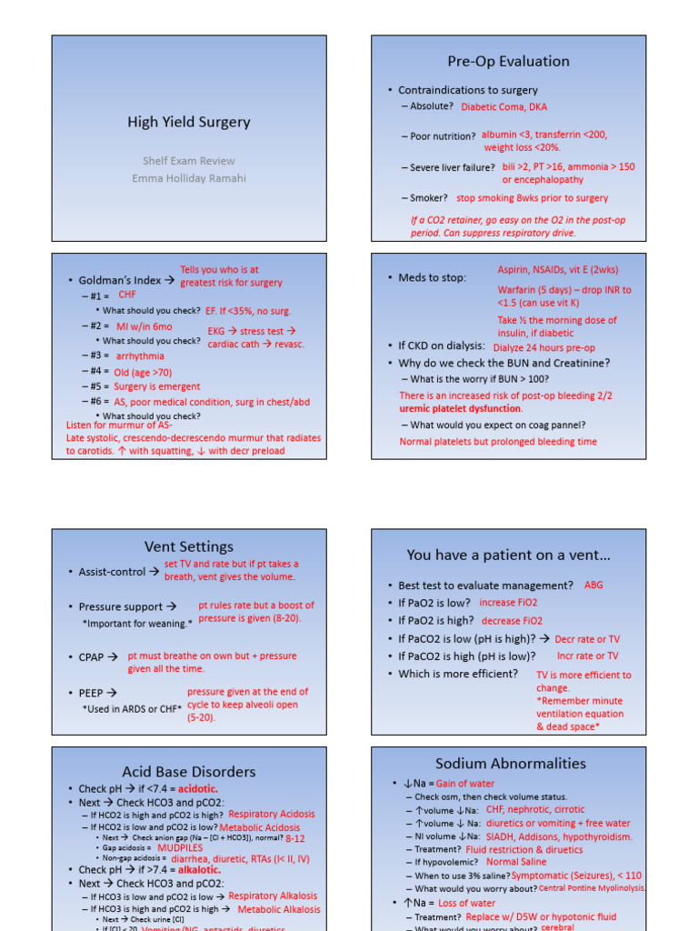 High Yield Surgery Compatible Version-2 | PDF | Injury | Shock ... High Yield Surgery Compatible Version-2 | PDF | Injury | Shock ...
