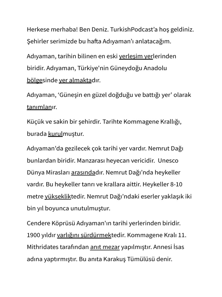 TP Cities B1-B2 - Adıyamandocx | PDF