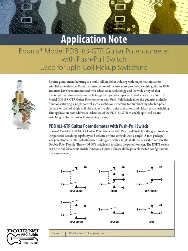 Bourns Model pdb183 GTR Pot Switch Appnote | PDF