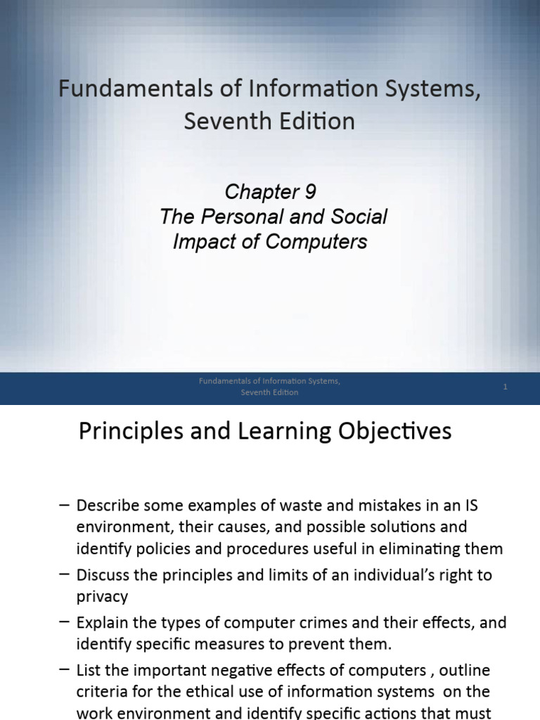 Ch09 - Fundamentals of Information Systems | PDF