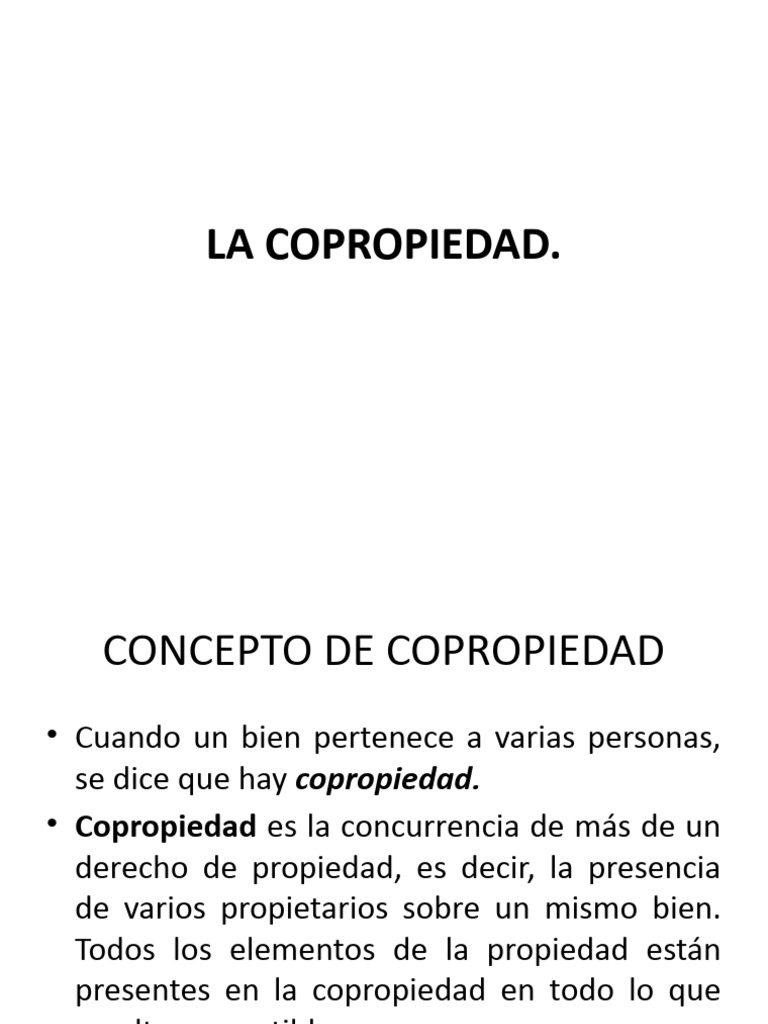 Conceptos y Tipos de Copropiedad | PDF | Condominio | Propiedad