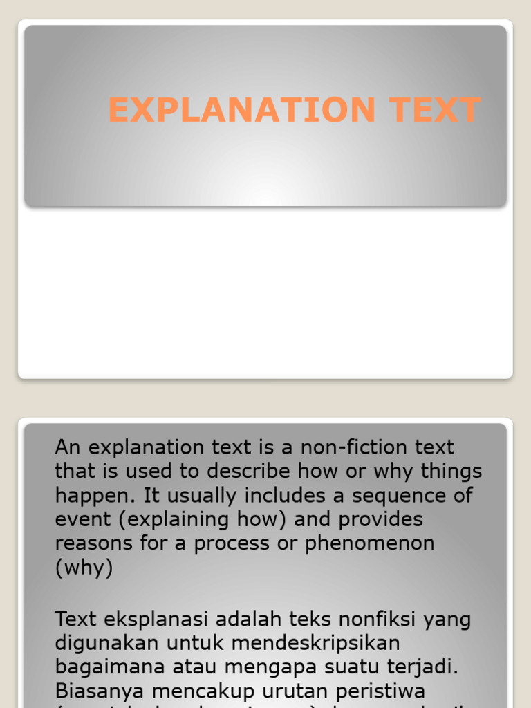 Explanation Text Kelas 11 Pdf