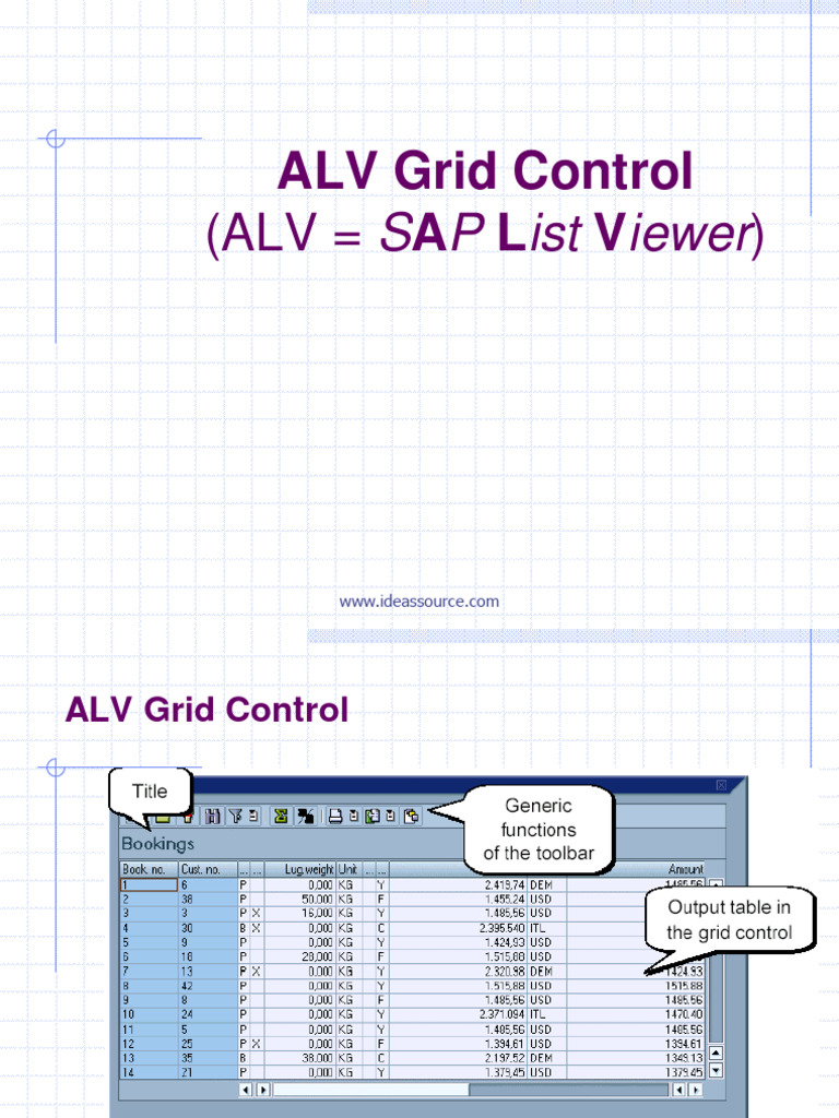 ALV Grid Control | PDF