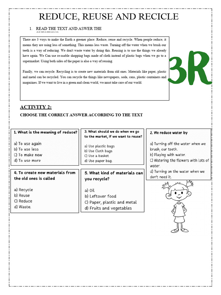Text Reduce Reuse and Recycling | PDF