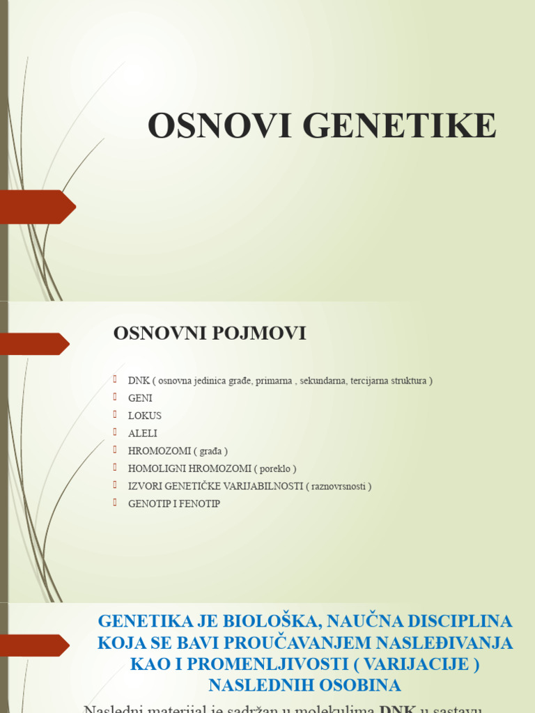 Osnove Genetike | PDF