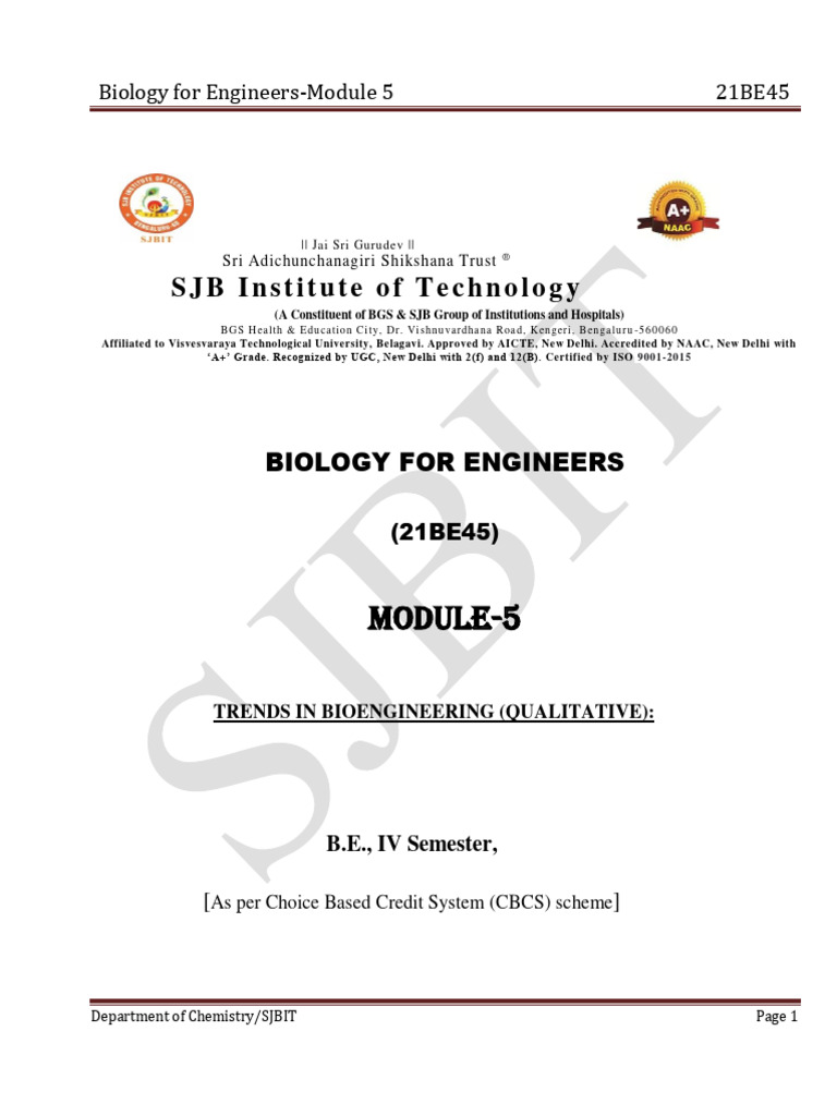 Module 5 Trends in Bioengineering (Qualitative) | PDF