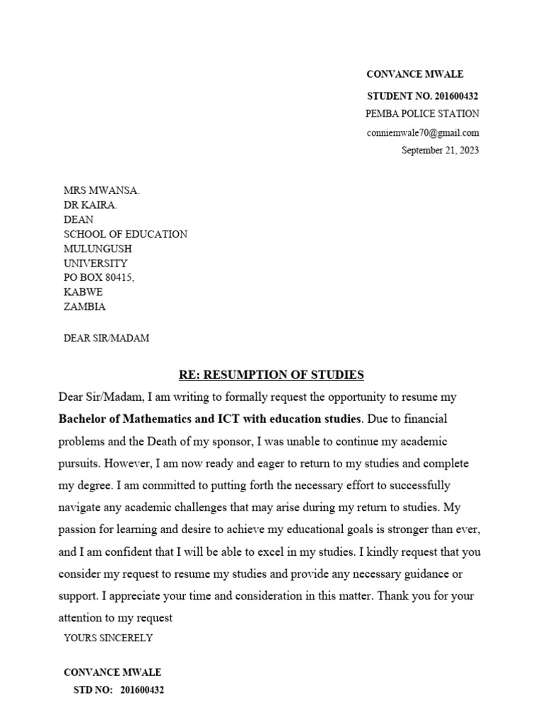 SAMPLE-RESUMPTION-LETTER-AFTER-DEFERMENT | PDF