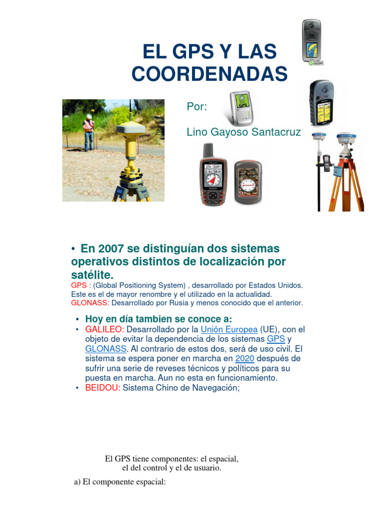 Características del GPS y sus coordenadas | PDF | Sistema de ...