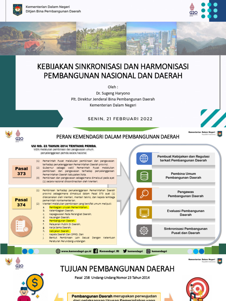 Sinkronisasi Dan Harmonisasi Pembangunan | PDF Sinkronisasi Dan Harmonisasi Pembangunan | PDF
