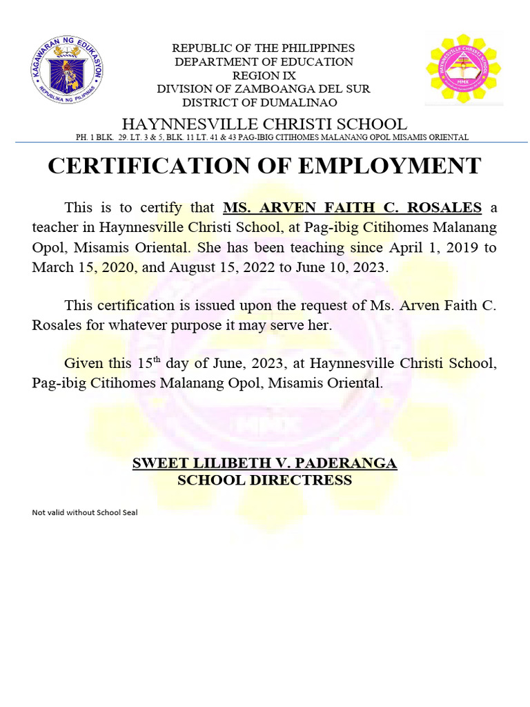 Coe, Service Record, and Performance Rating | PDF | Philippines ...