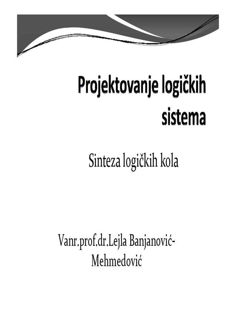 7 Napredna Booleova Algebra | PDF