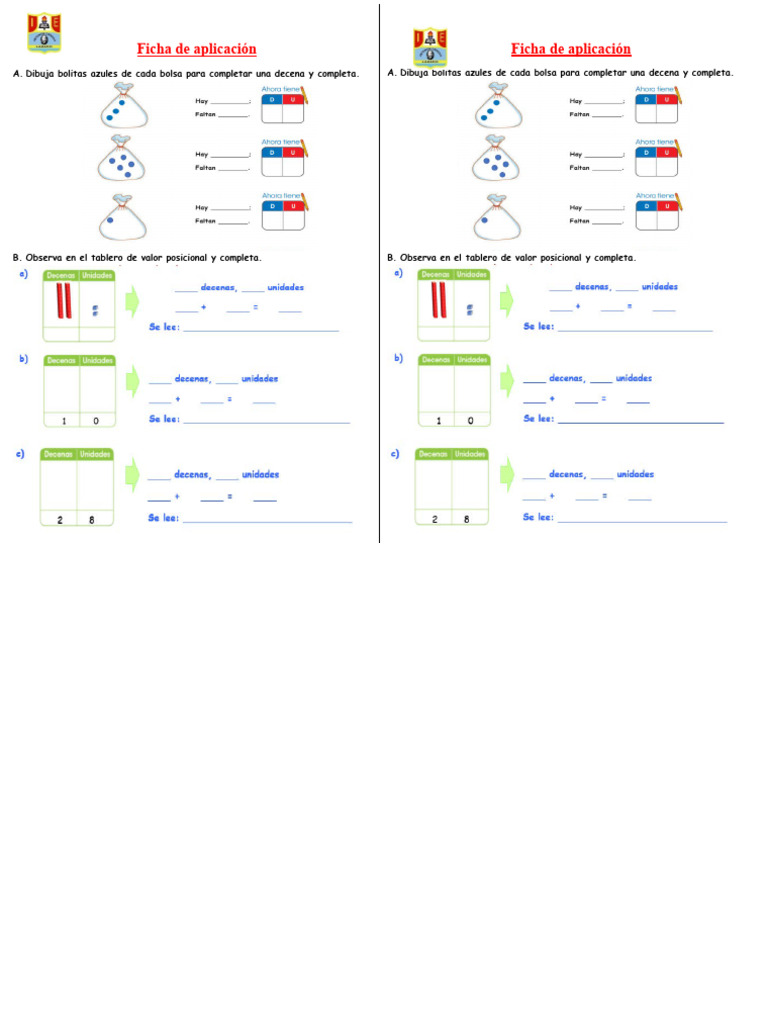 Ficha Mat. La Decena. Aip | PDF