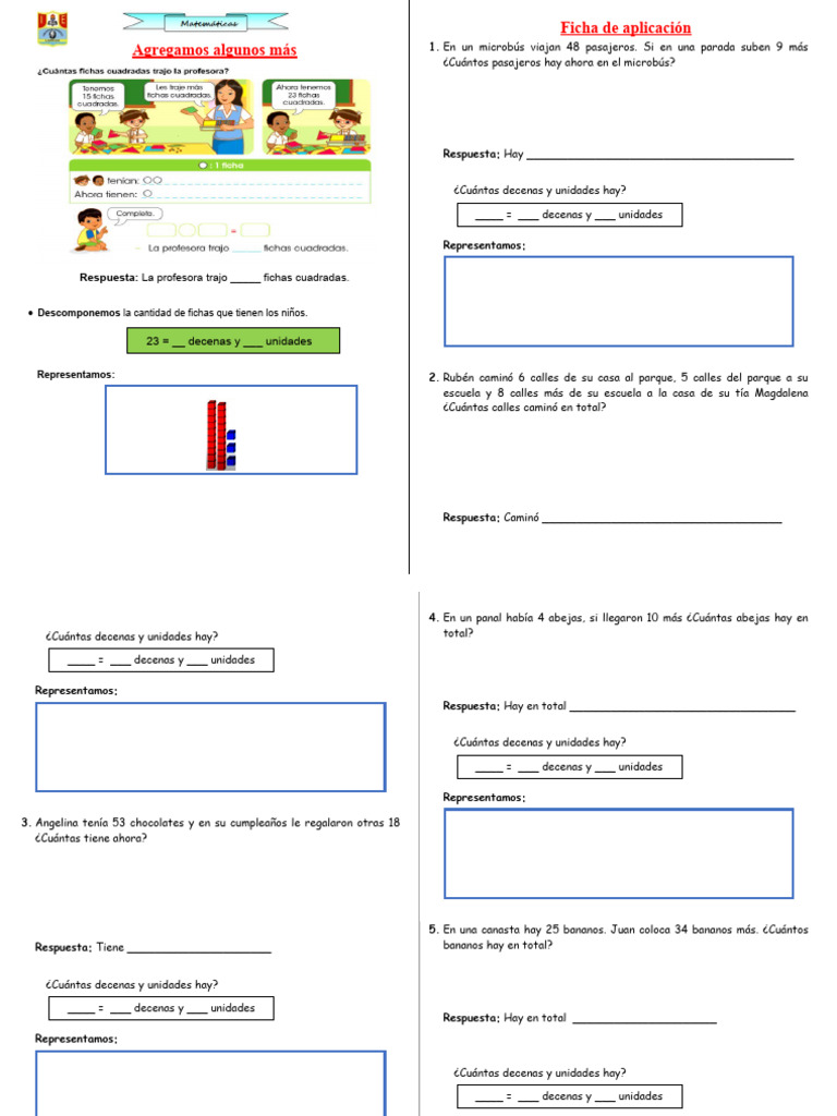 FICHA MAT. Agregamos Algunos Más | PDF