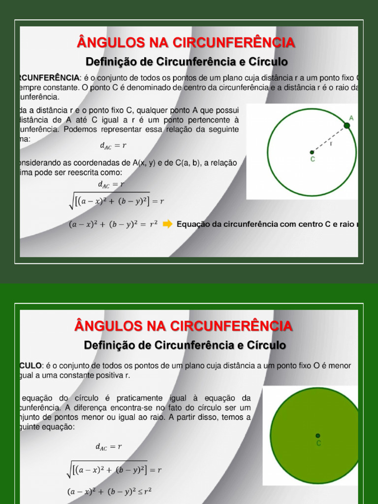 Aula3 - ÂngulosdaCircunferência | PDF