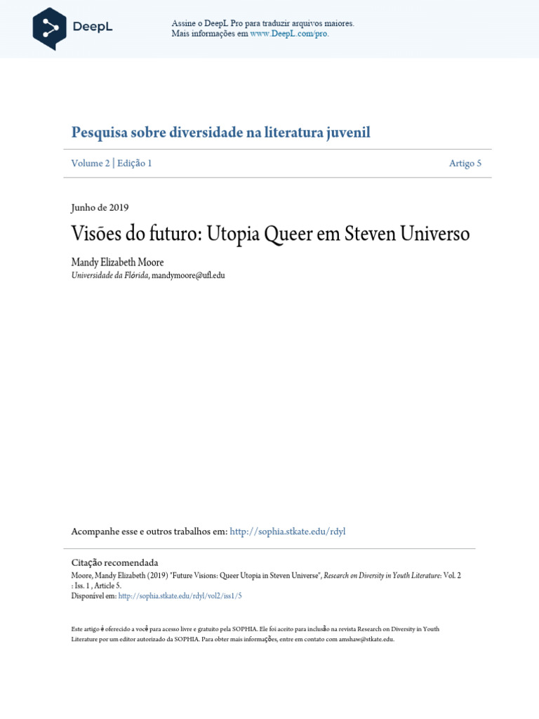 Future Visions - Queer Utopia in Steven Universe PT-BR | PDF